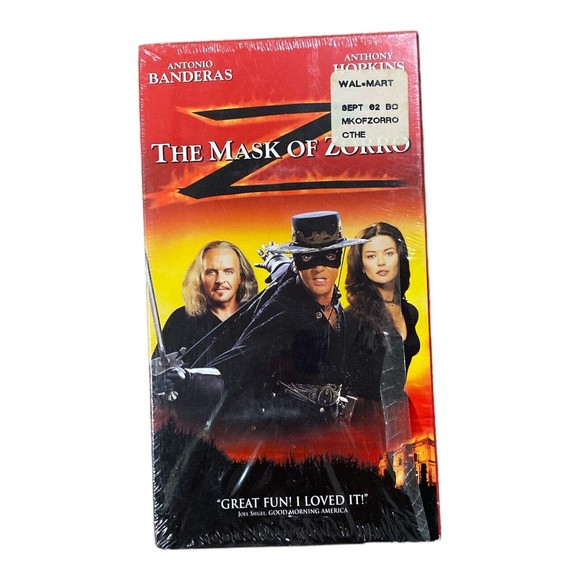 Media | The Mask Of Zorro Vhs 1998 Anthony Hopkins Antonio Banderas New ...